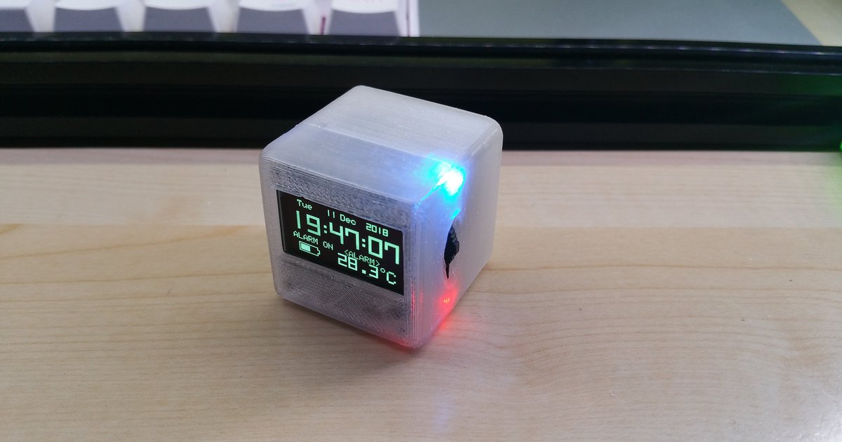 NEW Version OLEDiUNO Clock with Temp, Volt, Alarm from Phoenix CNC, OLEDiUNO on Tindie