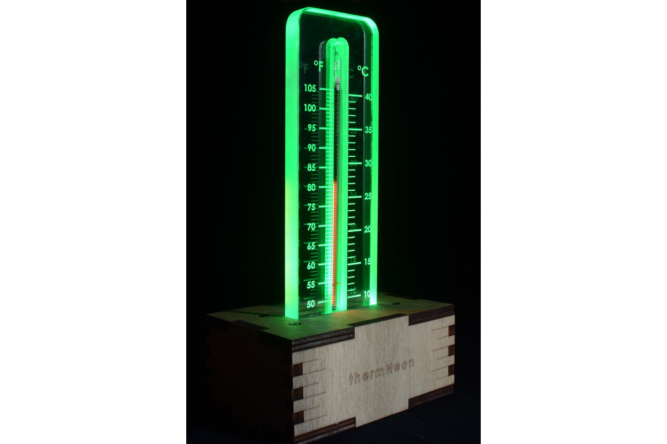 thermNeon - the neon nixie room thermometer from Saltechips on Tindie