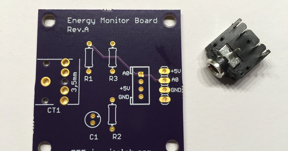 Energy Monitor Board PCB (incl. Stereo Jack) from Arduinopraxis on Tindie
