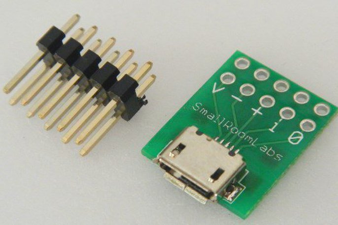 USB-mini breakout from SmallRoomLabs on Tindie