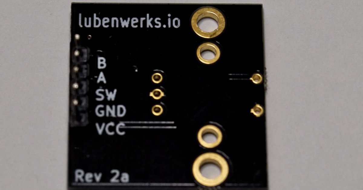 Improved mountable rotary encoder breakout from Lubenwerks on Tindie Improved mountable rotary encoder breakout from Lubenwerks on Tindie