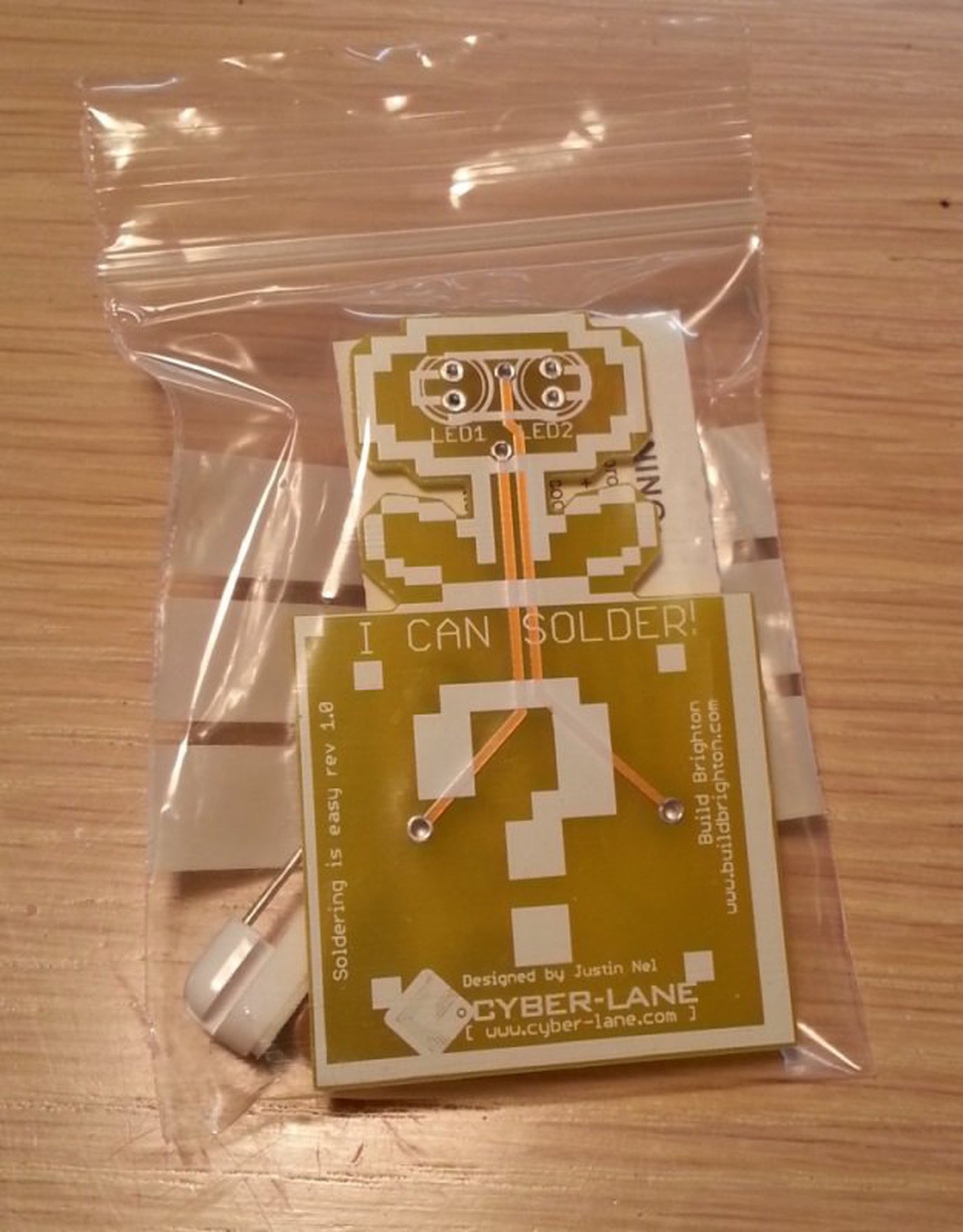 Soldering Is Easy Badge from Cyber-Lane on Tindie