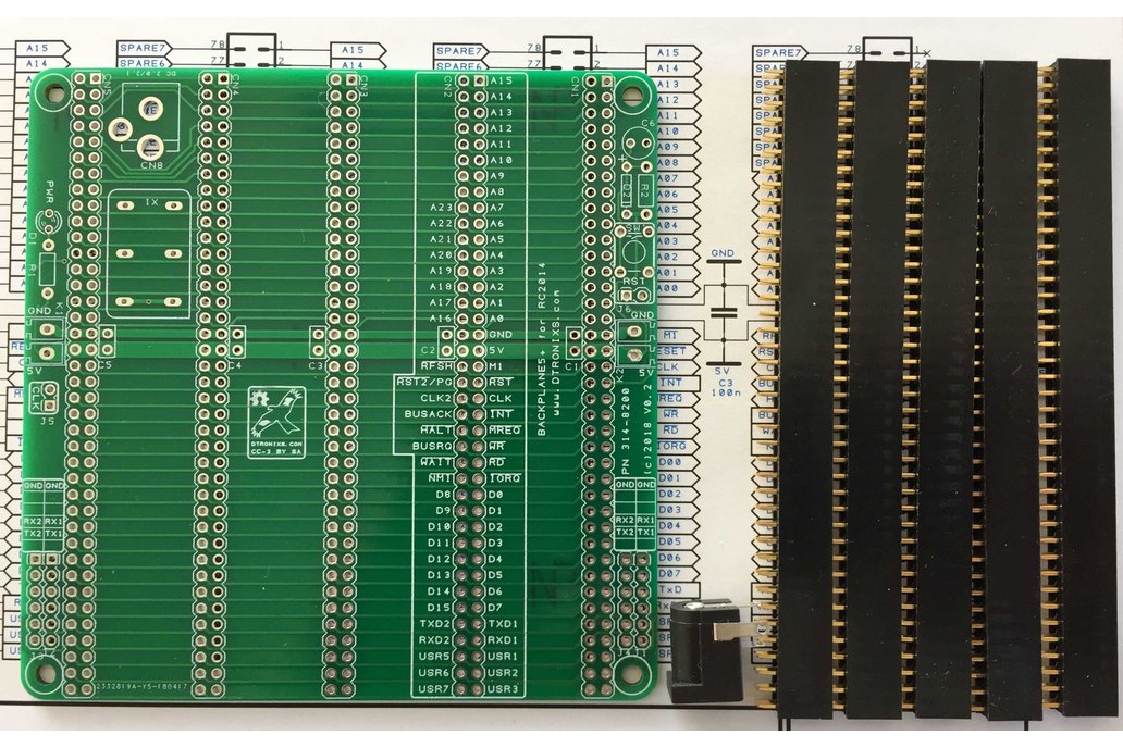 Backplane 5 for the RC2014 Bus from DTRONIXS on Tindie