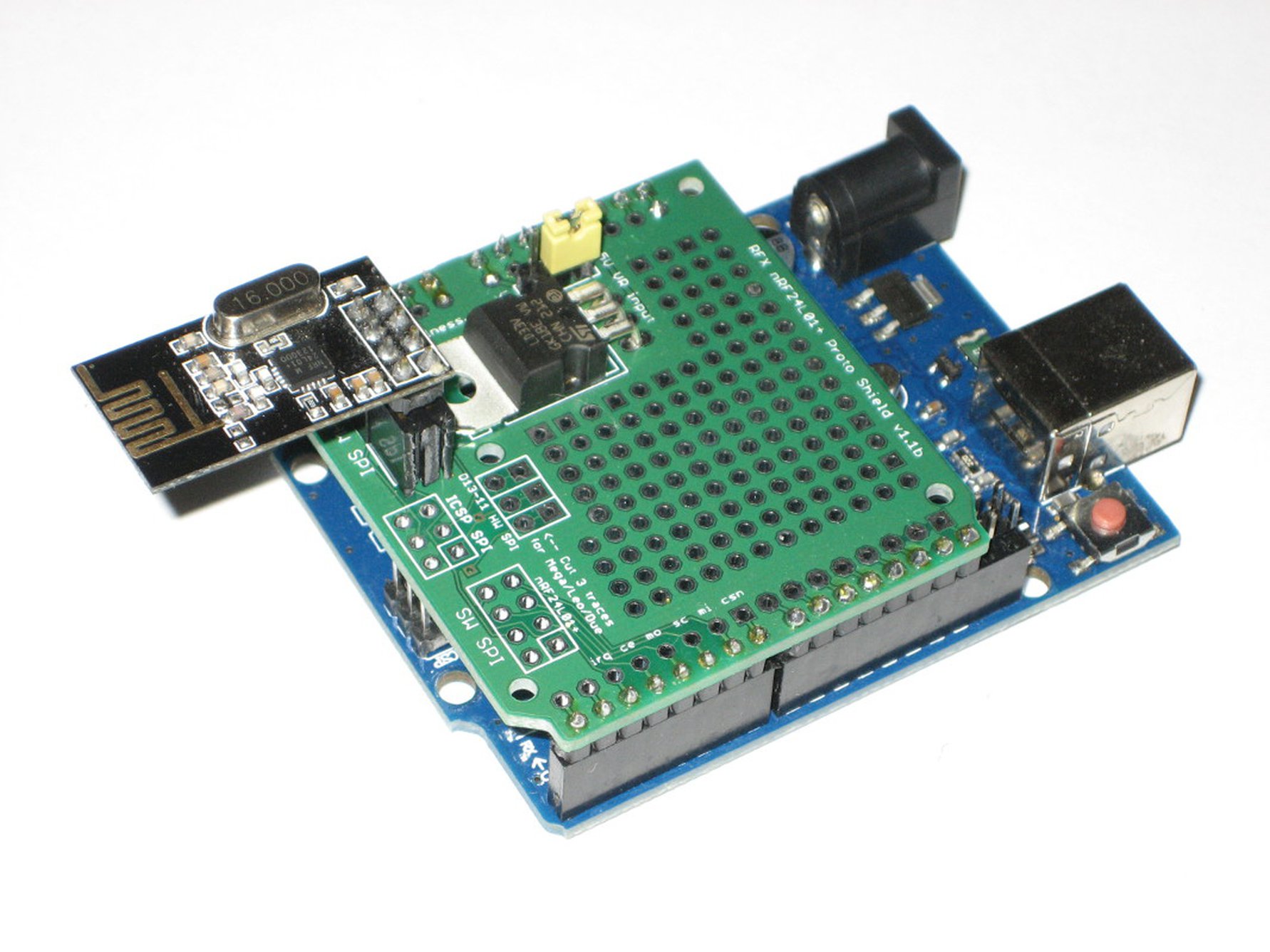 RFX nRF24L01+ Proto Shield (Kit) from pico on Tindie