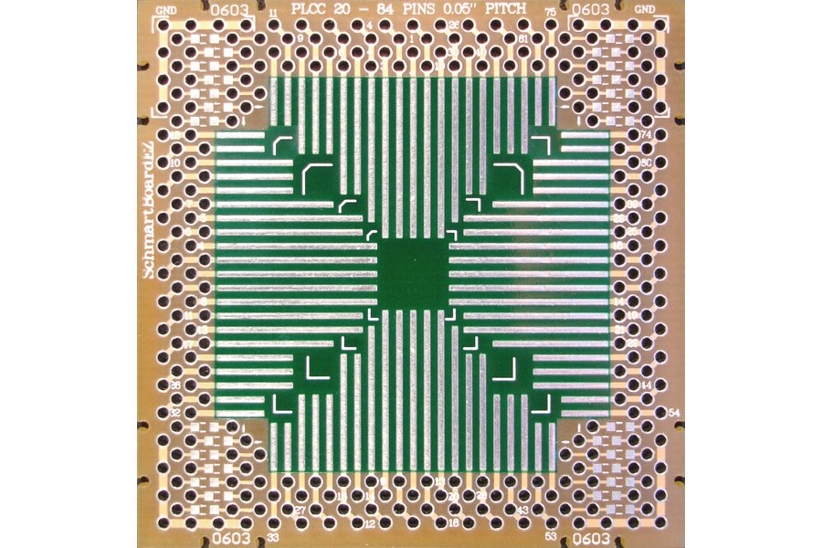 PLCC 2x 2" Grid EZ Version 20-84 Pins 0.05" Pitch from Schmart on Tindie