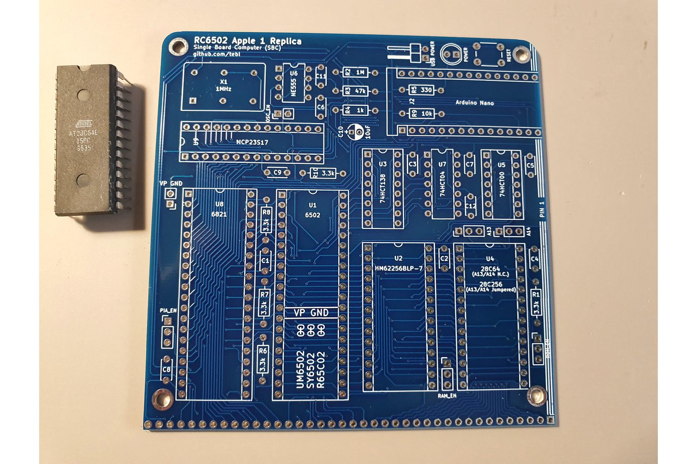 PCB + flashed EEPROM for RC6502 Apple 1 Replica from Gerry's Open ...
