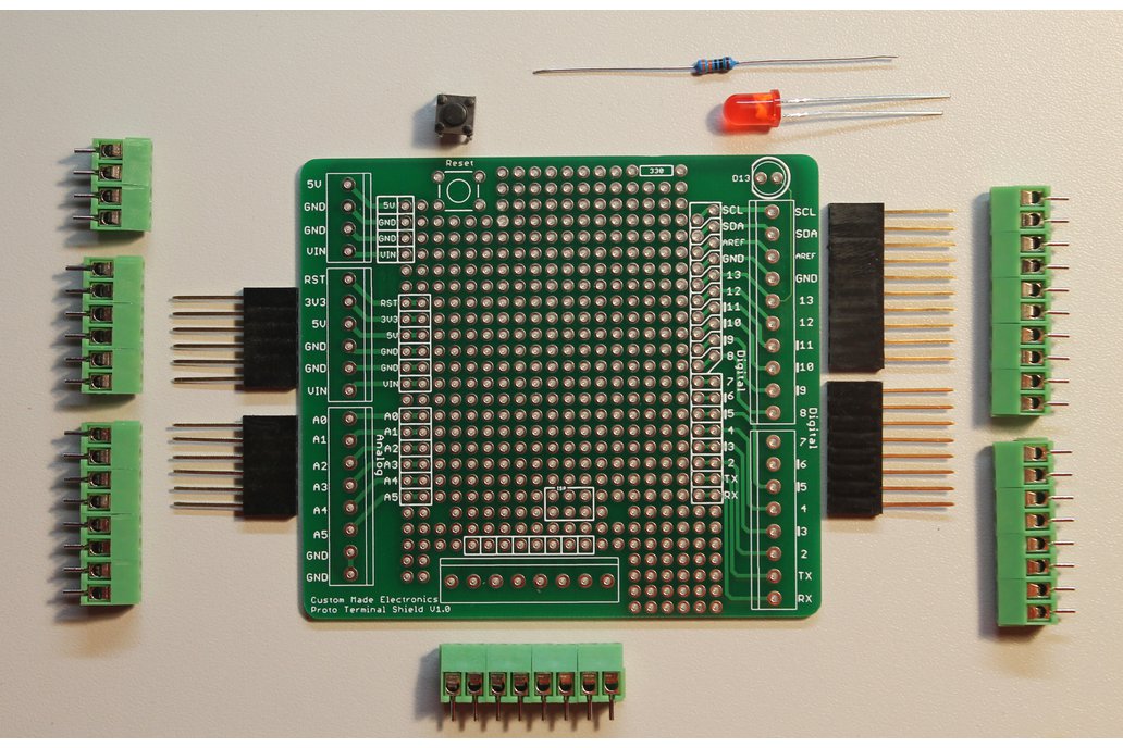 Arduino Proto Terminal Shield from Custom Made Electronics on Tindie