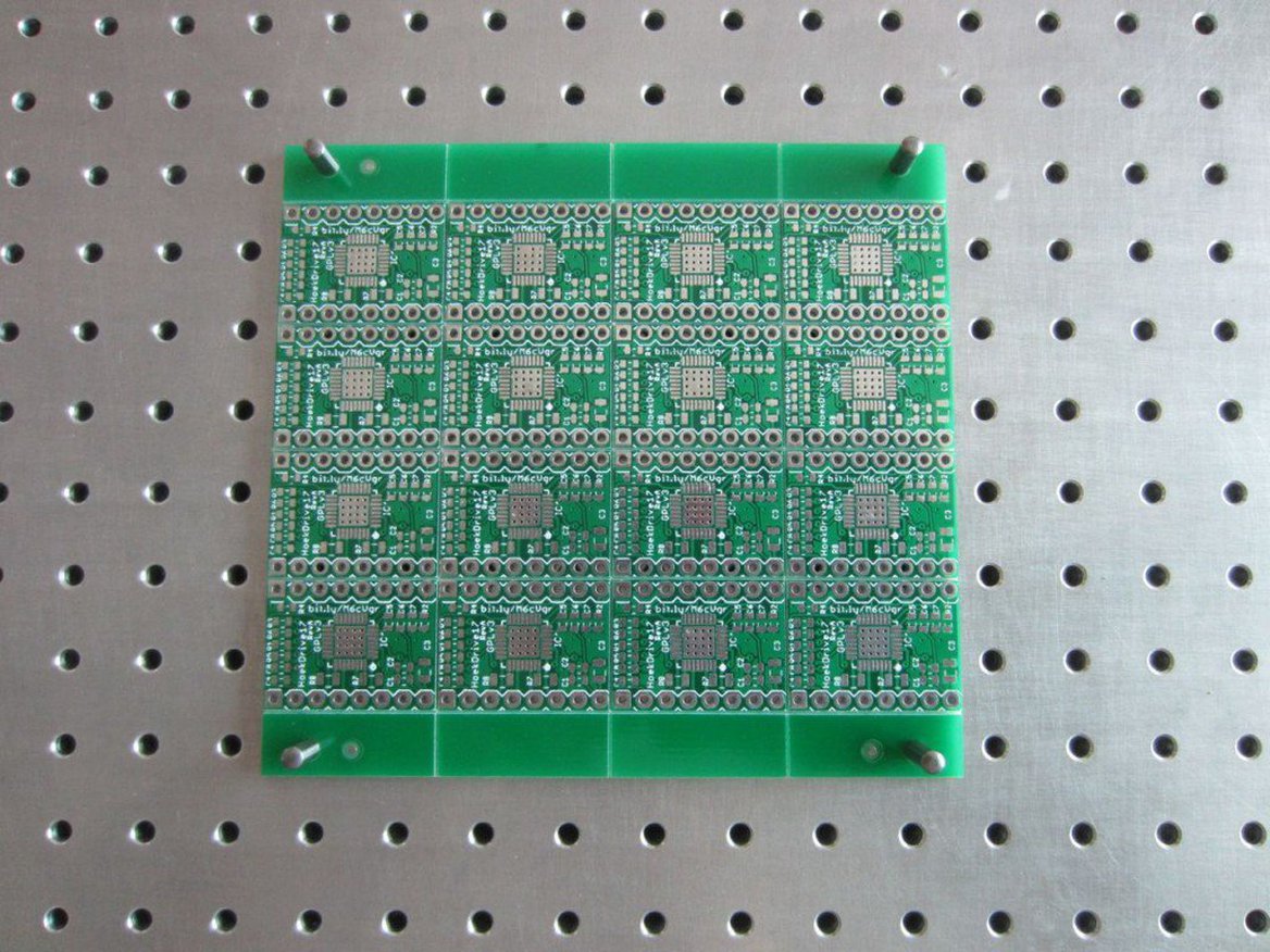 PCB Fixture block for solder paste stencilling from Arachnid Labs on Tindie