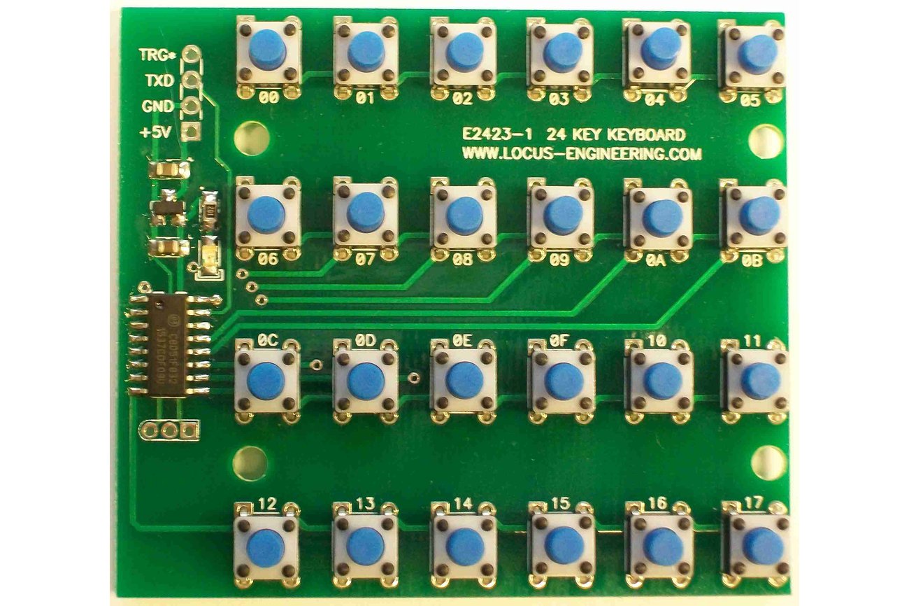 E2423 24 Key Keyboard with Serial Output from Locus Engineering Inc. on ...