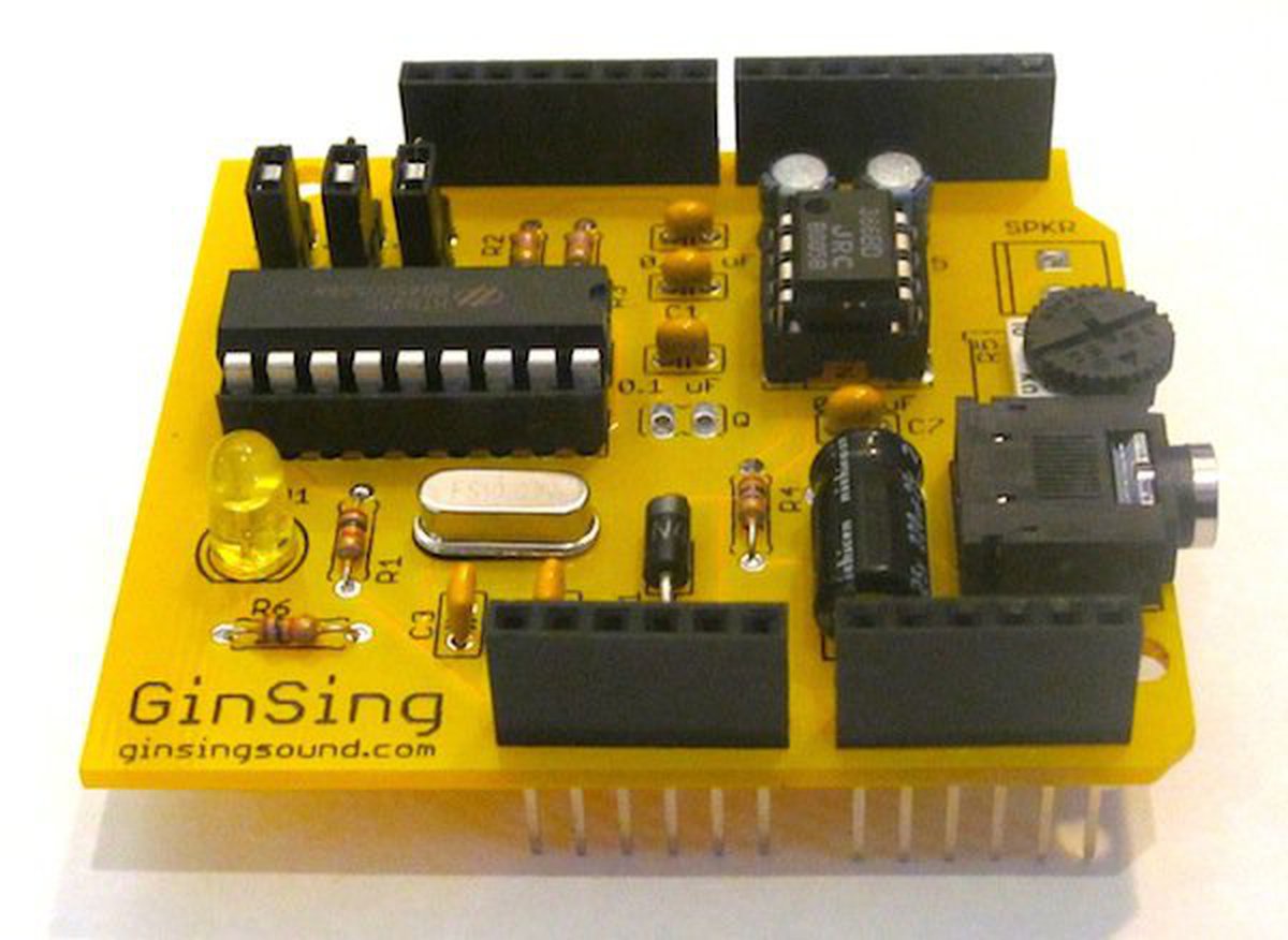 GinSing Speech | Sound Synth Arduino Shield Kit from Engeldinger Engineering Services on Tindie