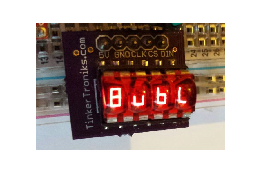 SPI Bubble Backpack Display - 7-Segment (4-digit) from Serg on Tindie