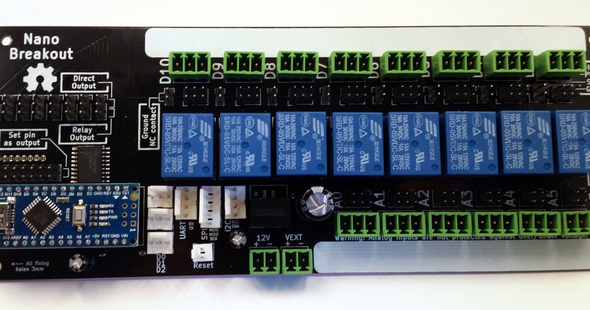 Arduino Nano Breakout from jamesfowkes on Tindie