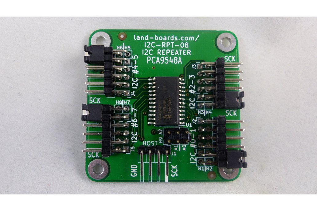 8-Channel I2C Repeater/Multiplexer (I2C-RPT-08) from Land Boards, LLC ...