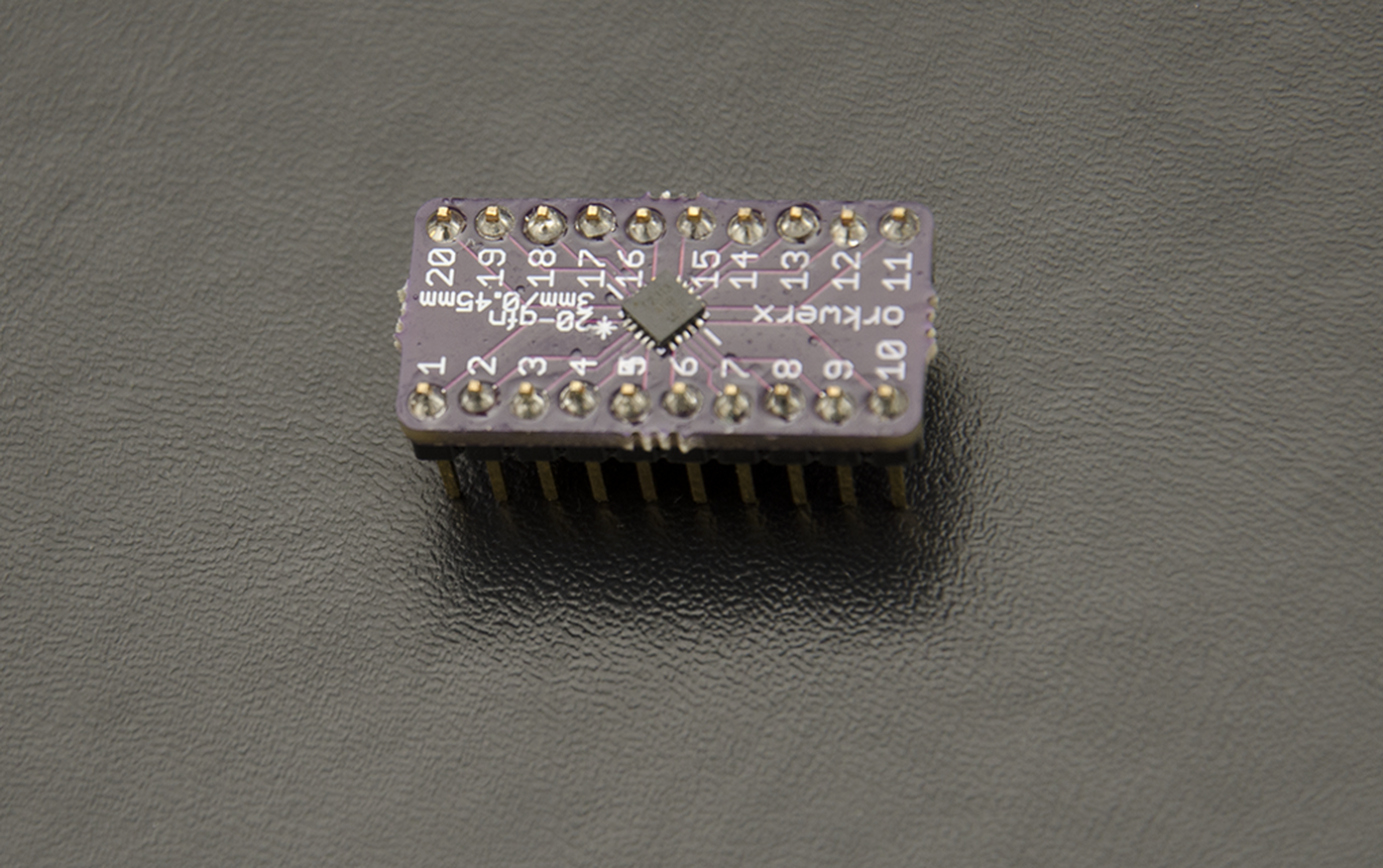 QFN-20 Breakout Board - 0.5mm/0.45mm pitches - w/ Headers from orkwerx ...