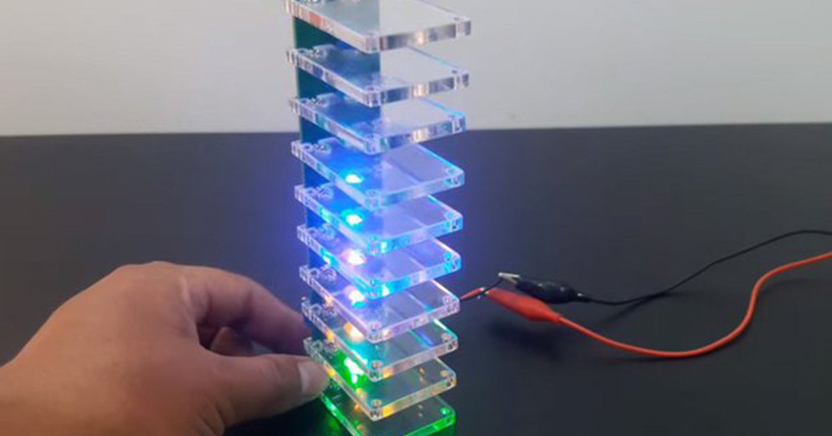 Colorful Column LED Music Spectrum DIY Kit (12515) from ICStation on Tindie