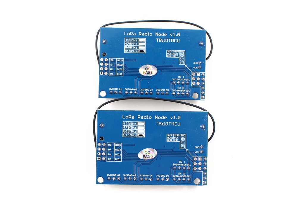 2PCS LoRa Radio Node v1.0 868/915MHz from IOTMCU on Tindie