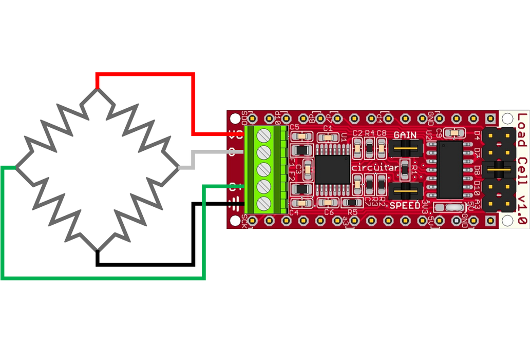 Load Cell Nanoshield - ADS1230 Load Cell Module from EletroShields on ...