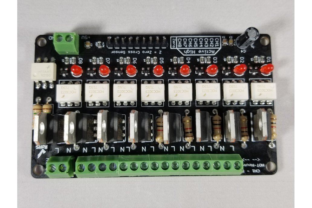 8ch A C Dimmer W Zero Cross Detection For Vixen 2 From Spa Electronics On Tindie