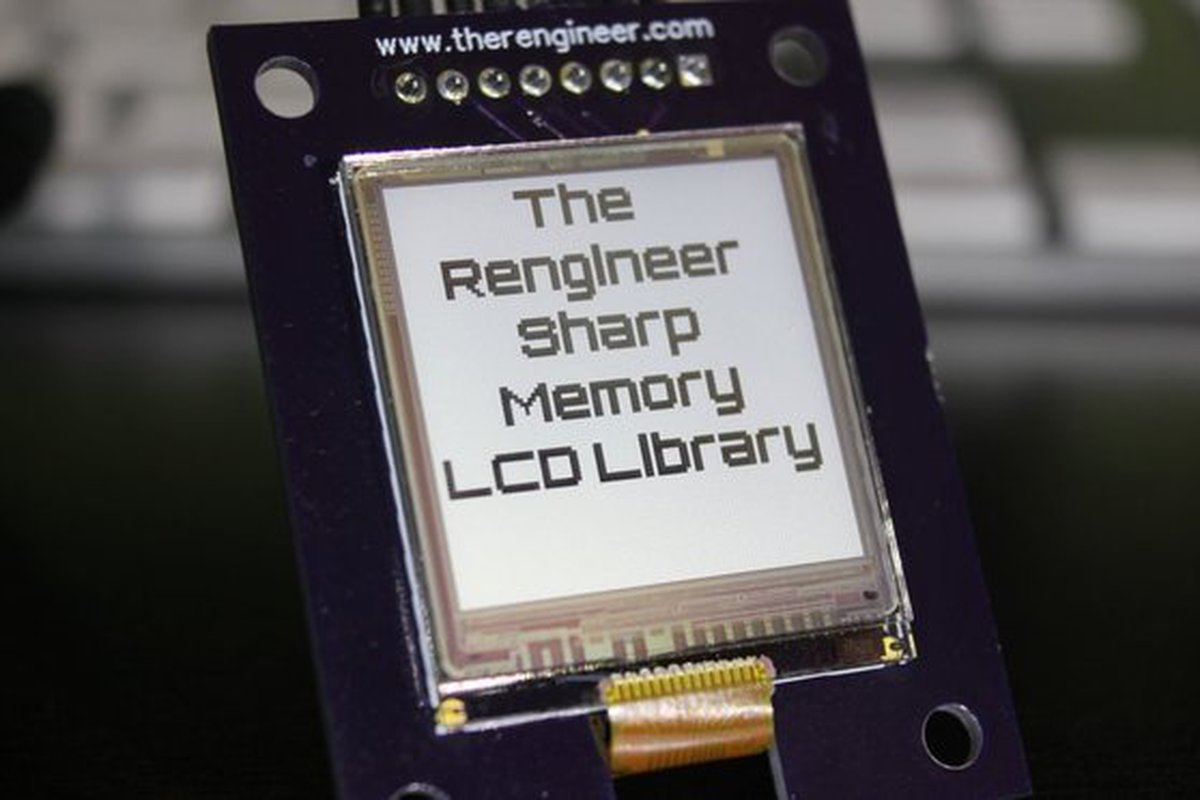 Sharp Memory LCD Breakout and Library from TheRengineer on Tindie
