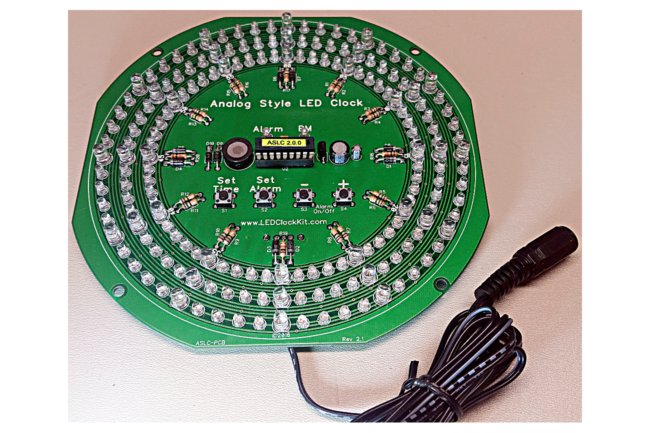 Analog Style LED Clock Kit from Tron-X on Tindie