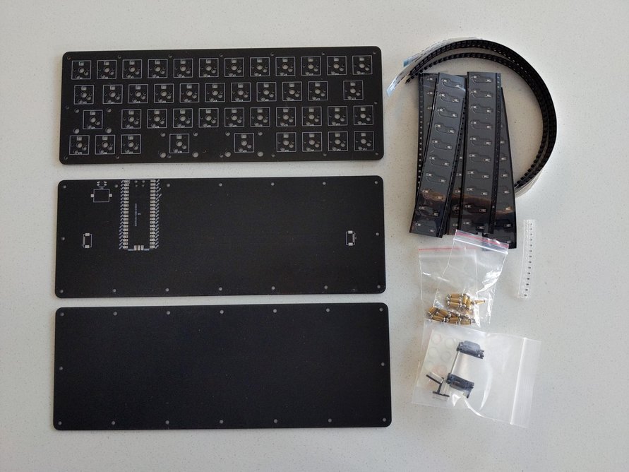 43 Keys RGB Keyboard using Raspberry Pi Pico from BlueMicro on Tindie