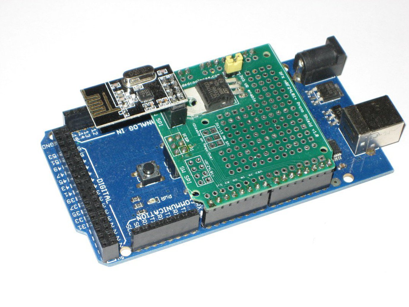 RFX nRF24L01+ Proto Shield (Kit) from pico on Tindie