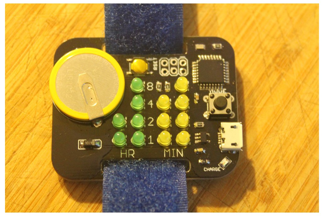 Simple Rechargeable Binary Watch from Subsystems on Tindie