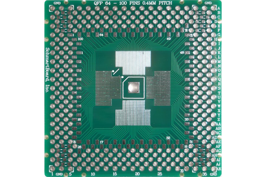 SchmartBoard|ez QFP 64-100 Pins 0.4mm Pitch PCB from Schmart on Tindie