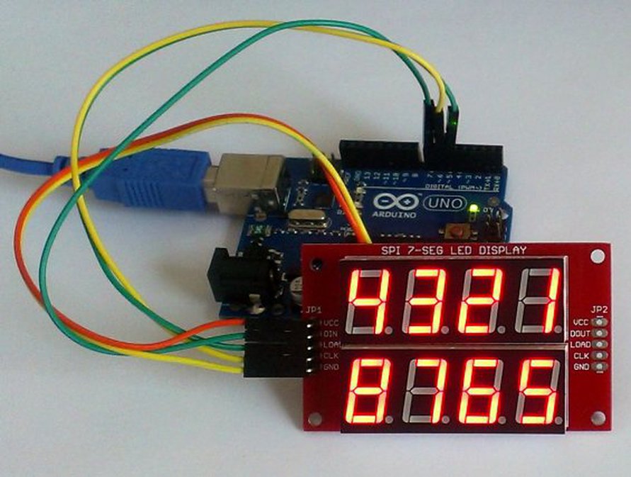 Double row 4-digit seven segment LED display-RED from Embedded Lab on ...