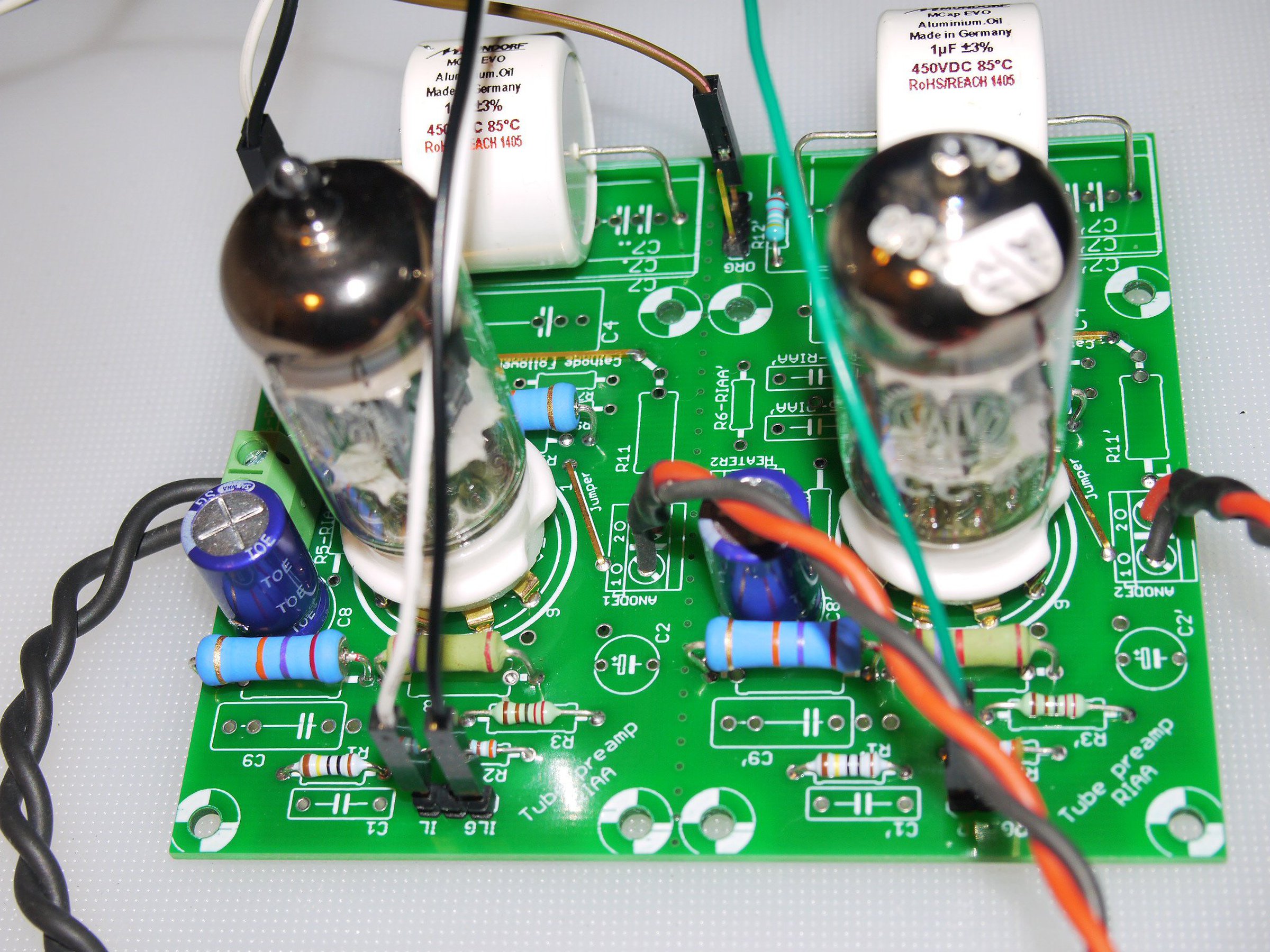 Tube ECC82 preamplifier Velleman K8020 clone from stereo24 on Tindie