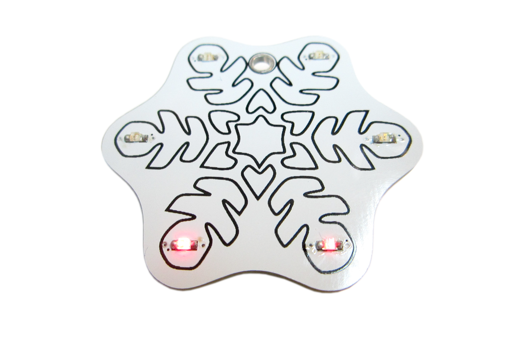 Electronic LED Snowflake Ornament Kit Red Lights from Apple Mountain on ...