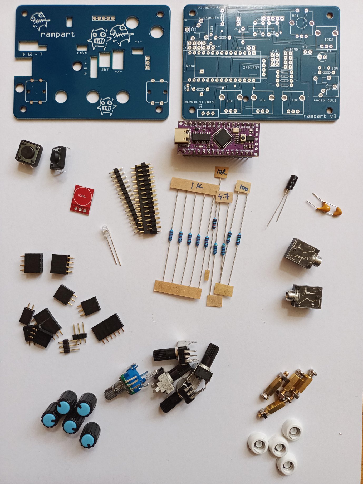 Rampart - Arduino synth explorer kit from Poetaster's Tonetoys on Tindie