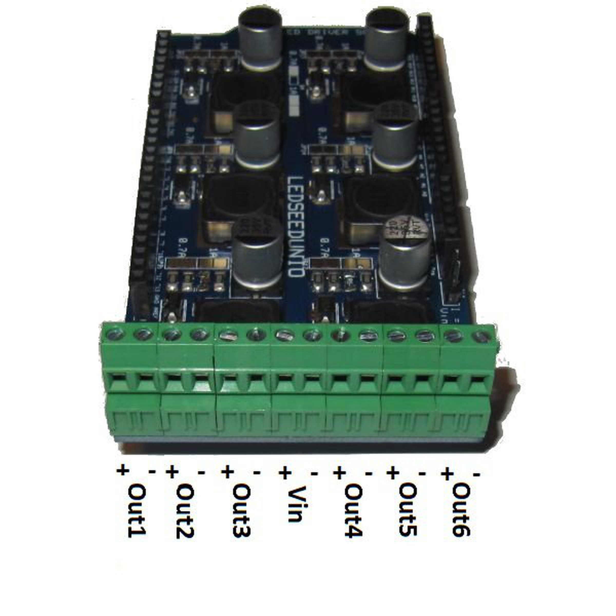 6 Channel LED Shield for Arduino (0,35-0,7-1A) from Conceptinetics on ...