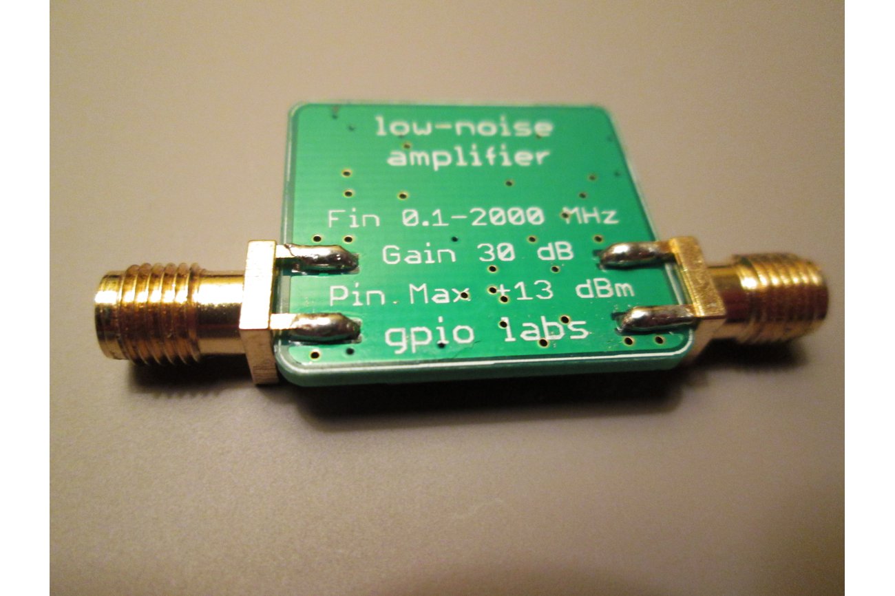 Low Noise Amplifier 100 kHz to 2000 MHz RF LNA from Gpio Labs on Tindie