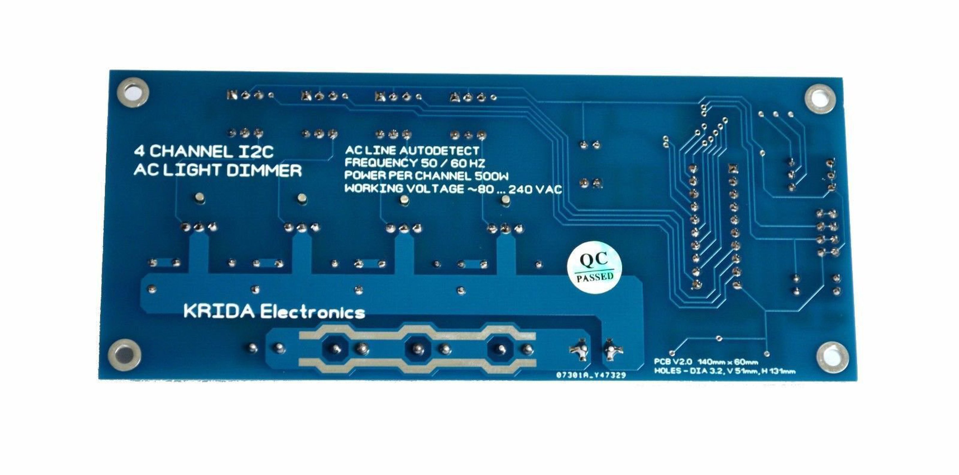 I2C 4CH AC LED Dimmer Module from KRIDA Electronics on Tindie