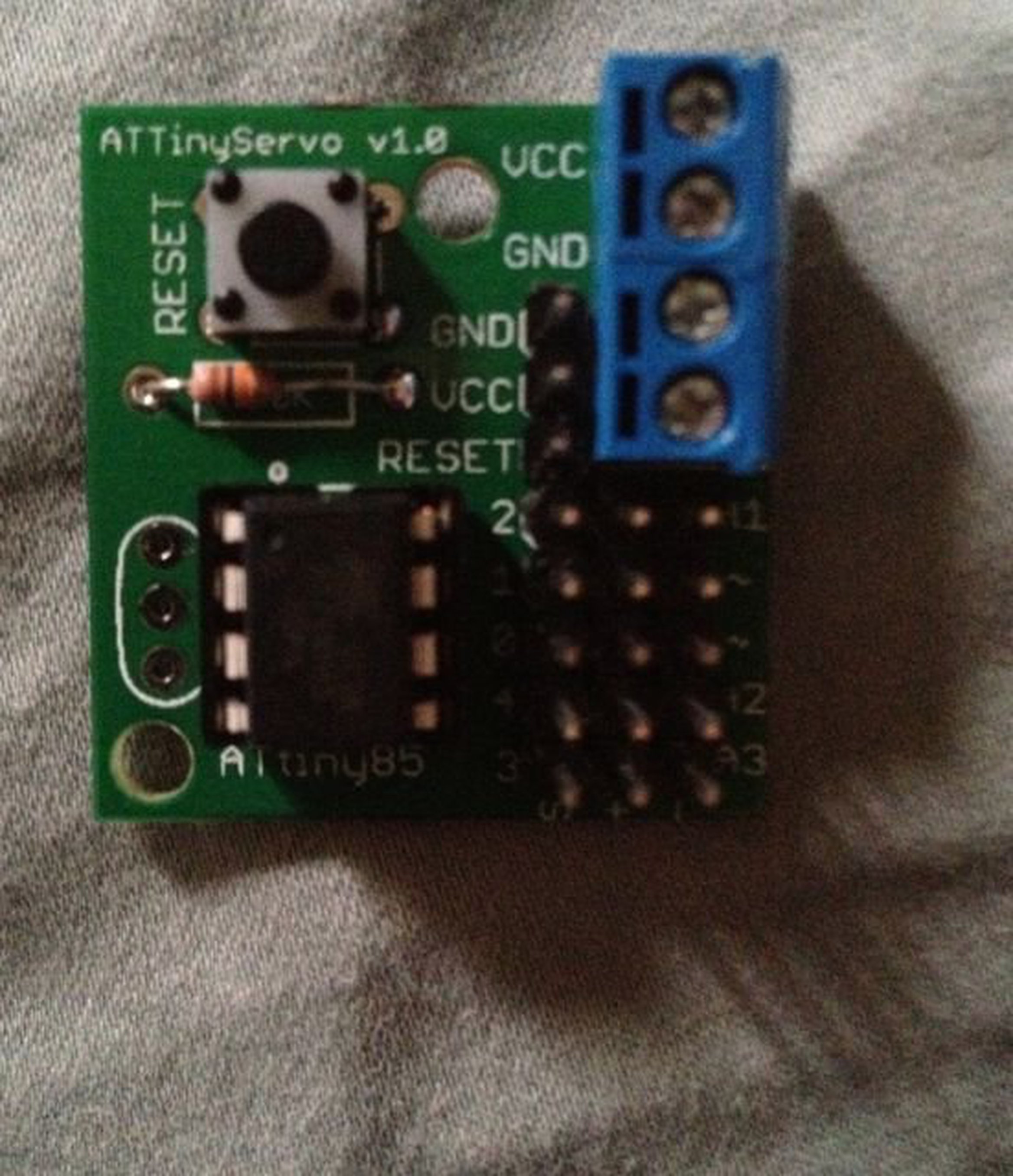 Attiny Servo Board Through Hole from Richard Anderson on Tindie