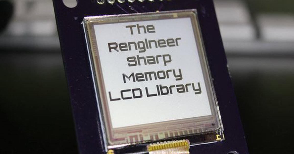 Sharp Memory LCD Breakout and Library from TheRengineer on Tindie