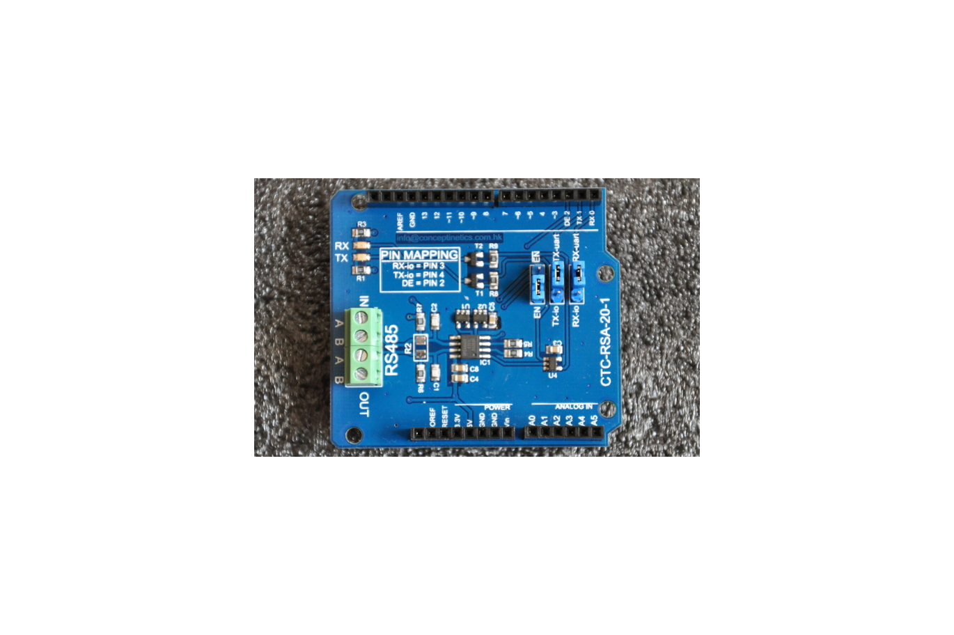 RS485 RS422 Shield for Arduino from Conceptinetics on Tindie