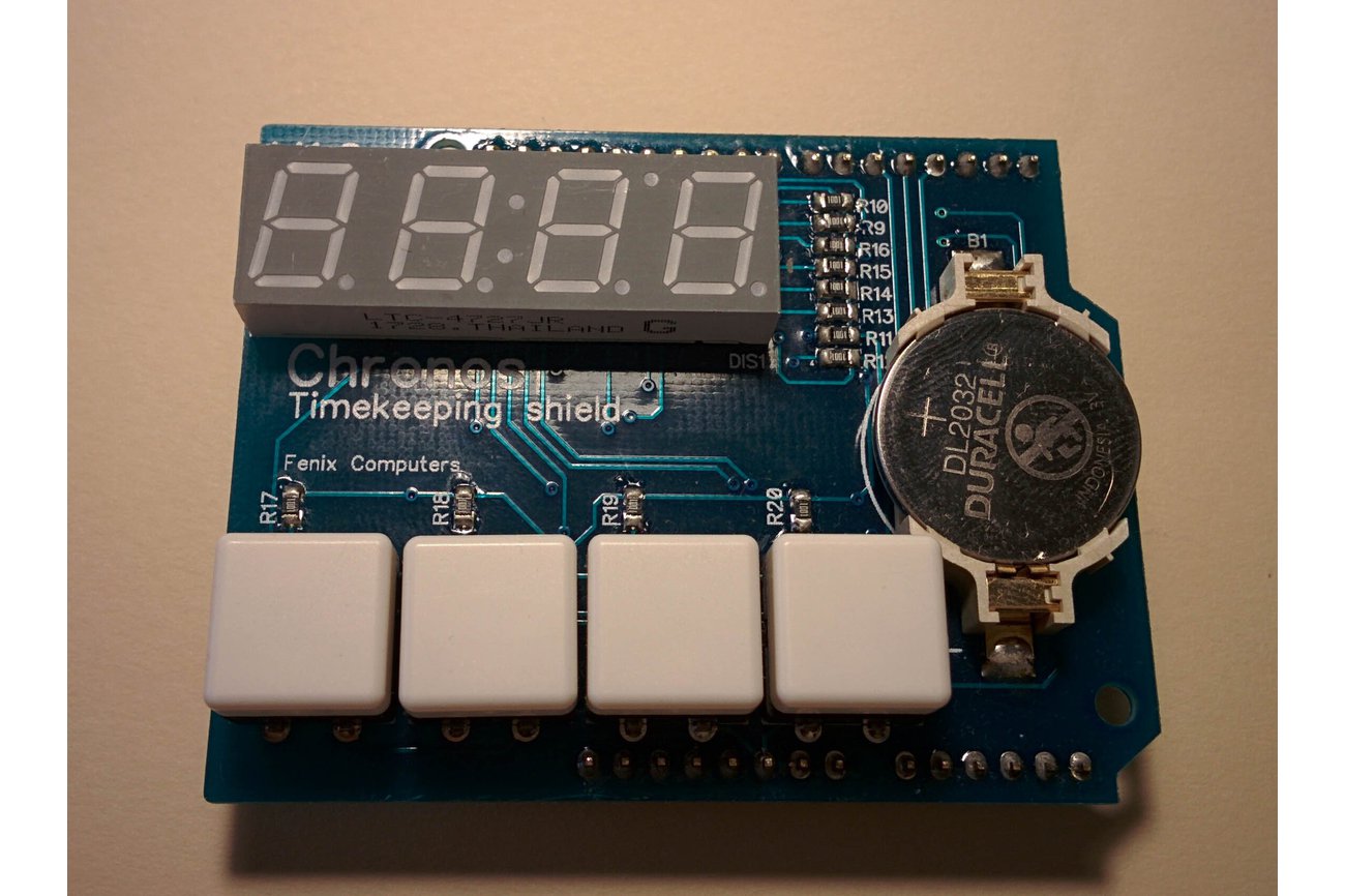 Chronos - the timekeeping shield for Arduino from Fenix Computers on Tindie