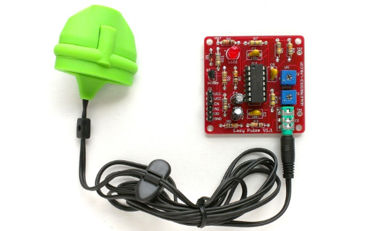 Easy pulse sensor based on photoplethysmography from Embedded Lab on Tindie