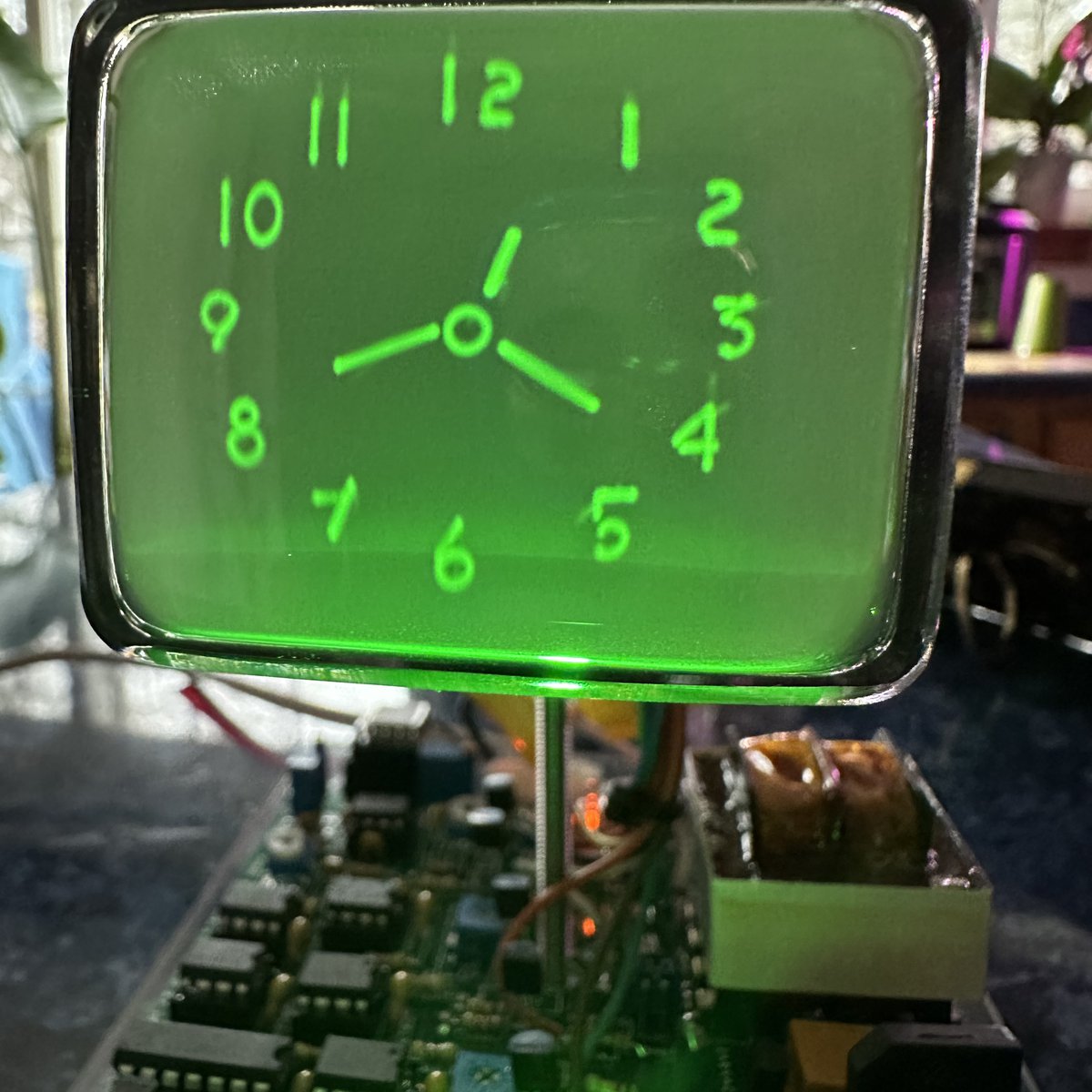 cathode ray tube clock