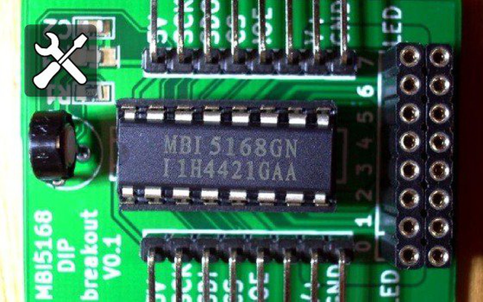 MBI5168 - Multi-ch. LED driver board DIY KIT from madworm on Tindie