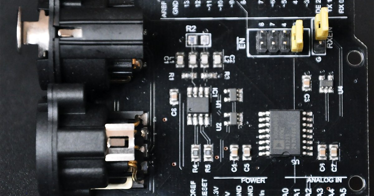 2,5kV Isolated DMX Shield for Arduino (3-pin XLR) from Conceptinetics ...