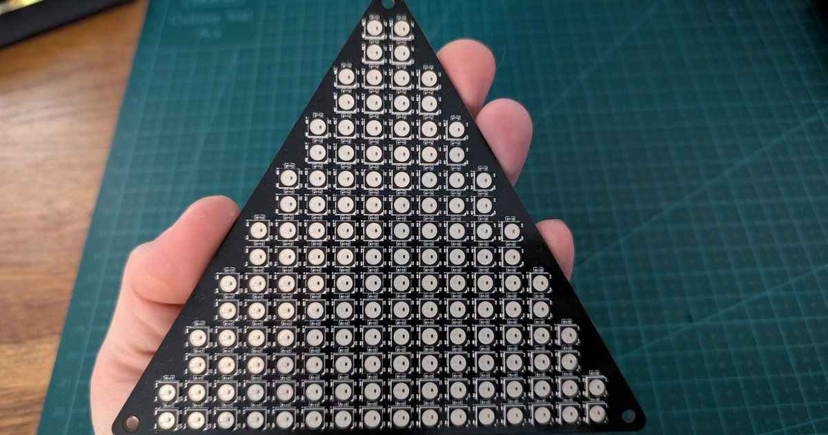 Triangle leds matrix - 144 WS2812B-B/W from FoxLabs on Tindie