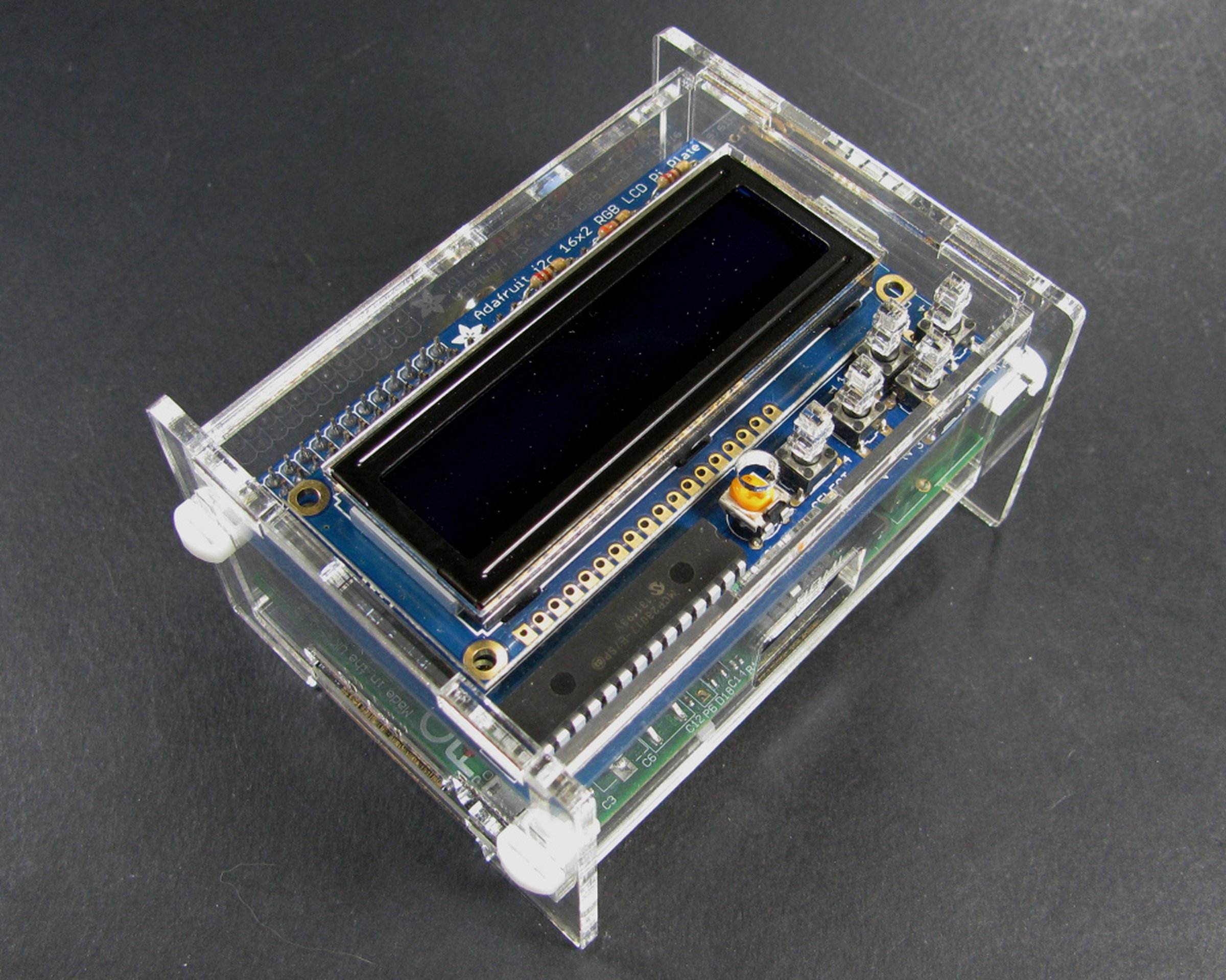 Adafruit LCD + Keypad Plate Enclosure - Clear from built-to-spec on Tindie