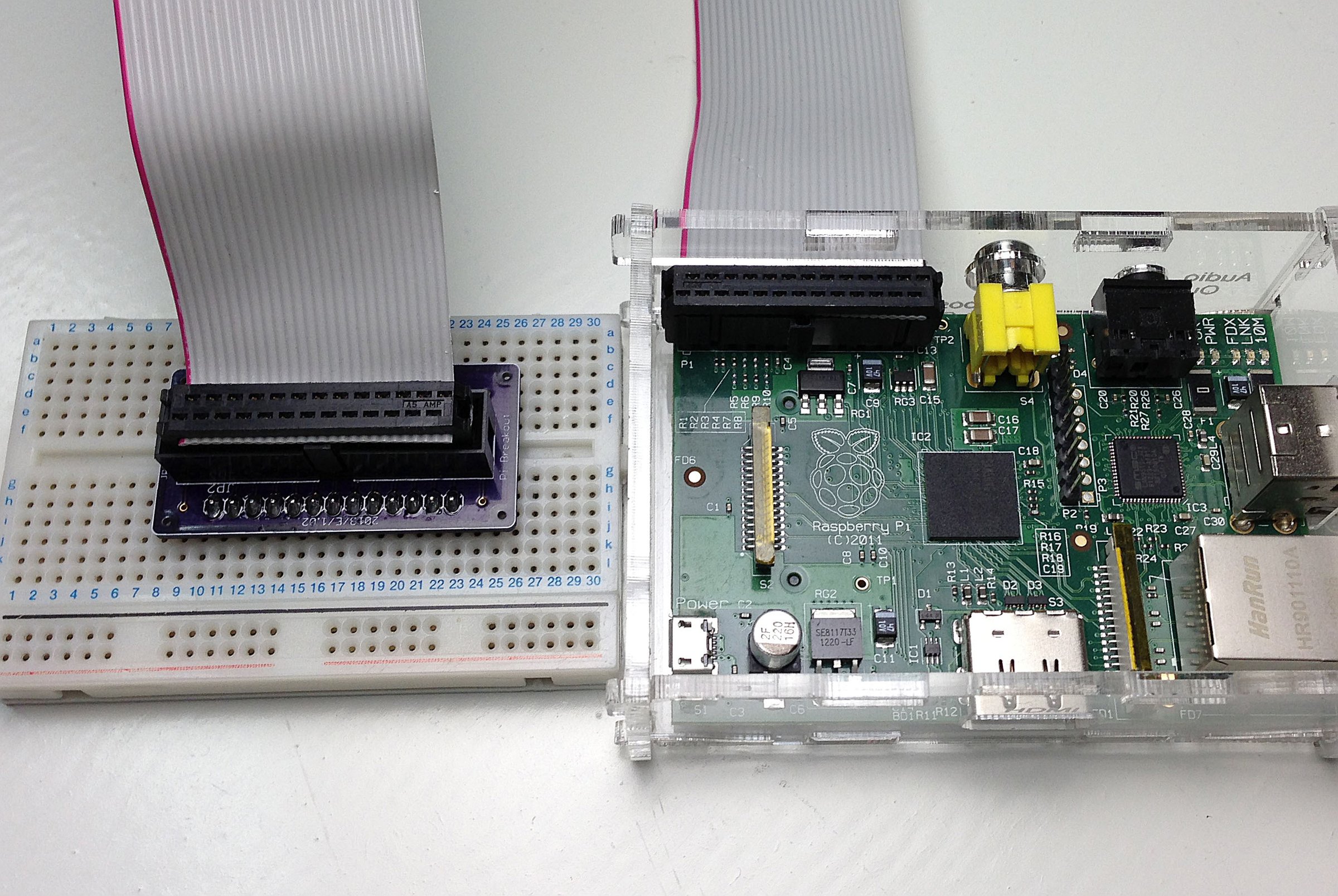 Raspberry Pi Breadboard header kit from Electro-Resales on Tindie