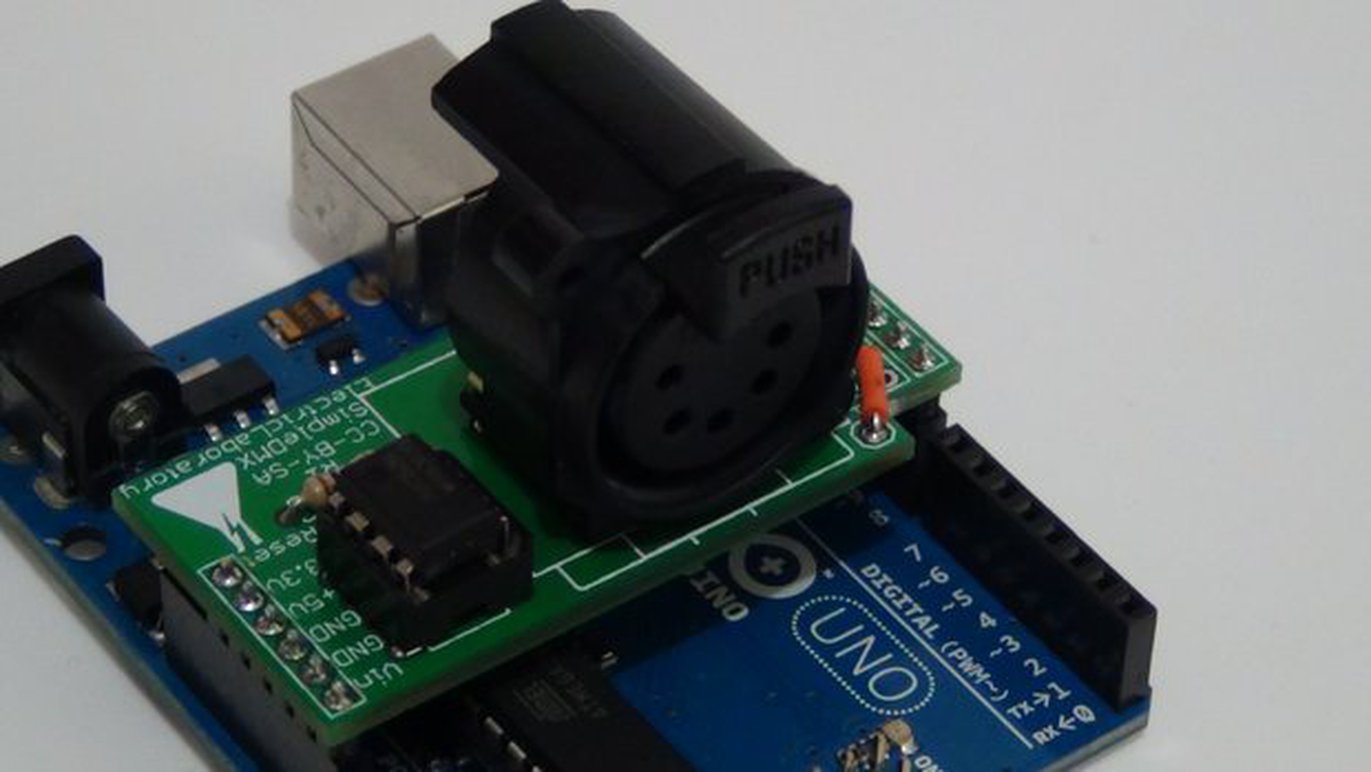 SimpleDMX - 5 pin shield for Arduino from ElectricLaboratory on Tindie