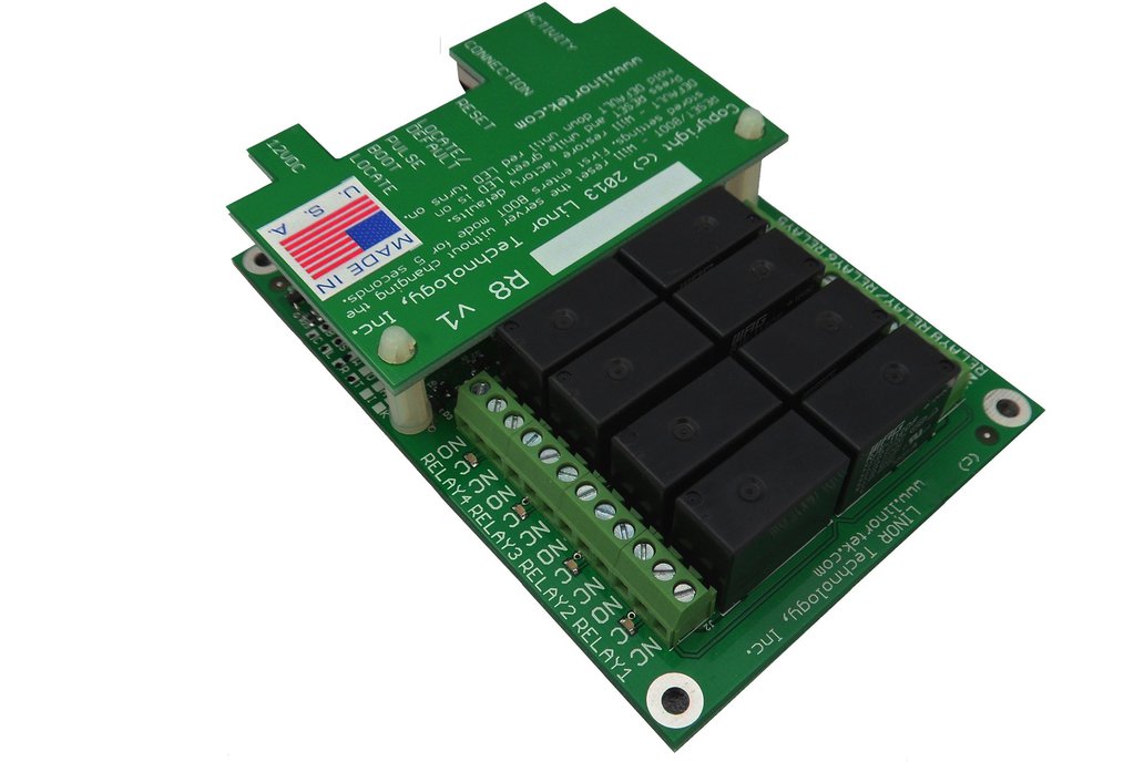 Fargo G2R8 Web-based TCP/IP Ethernet Relay Board from Linortek on Tindie