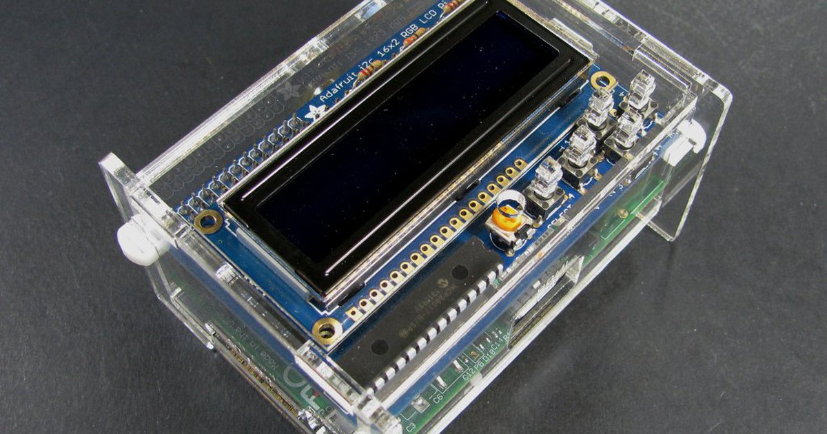 Adafruit LCD + Keypad Plate Enclosure - Clear from Built to Spec on Tindie