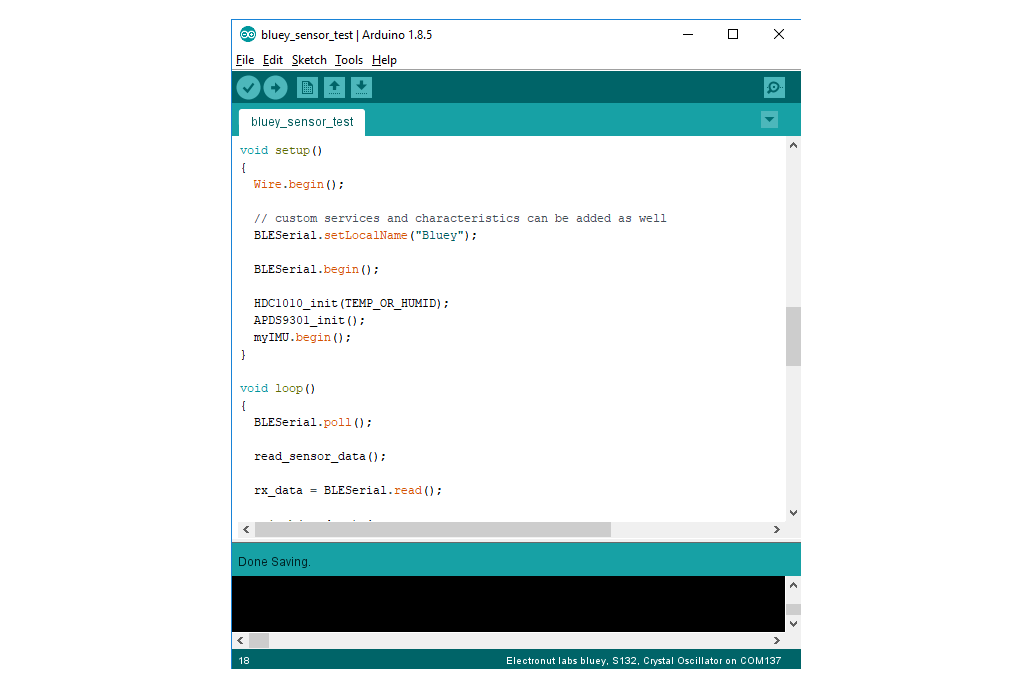 Bluey nRF52832 BLE development board from Electronut Labs on Tindie